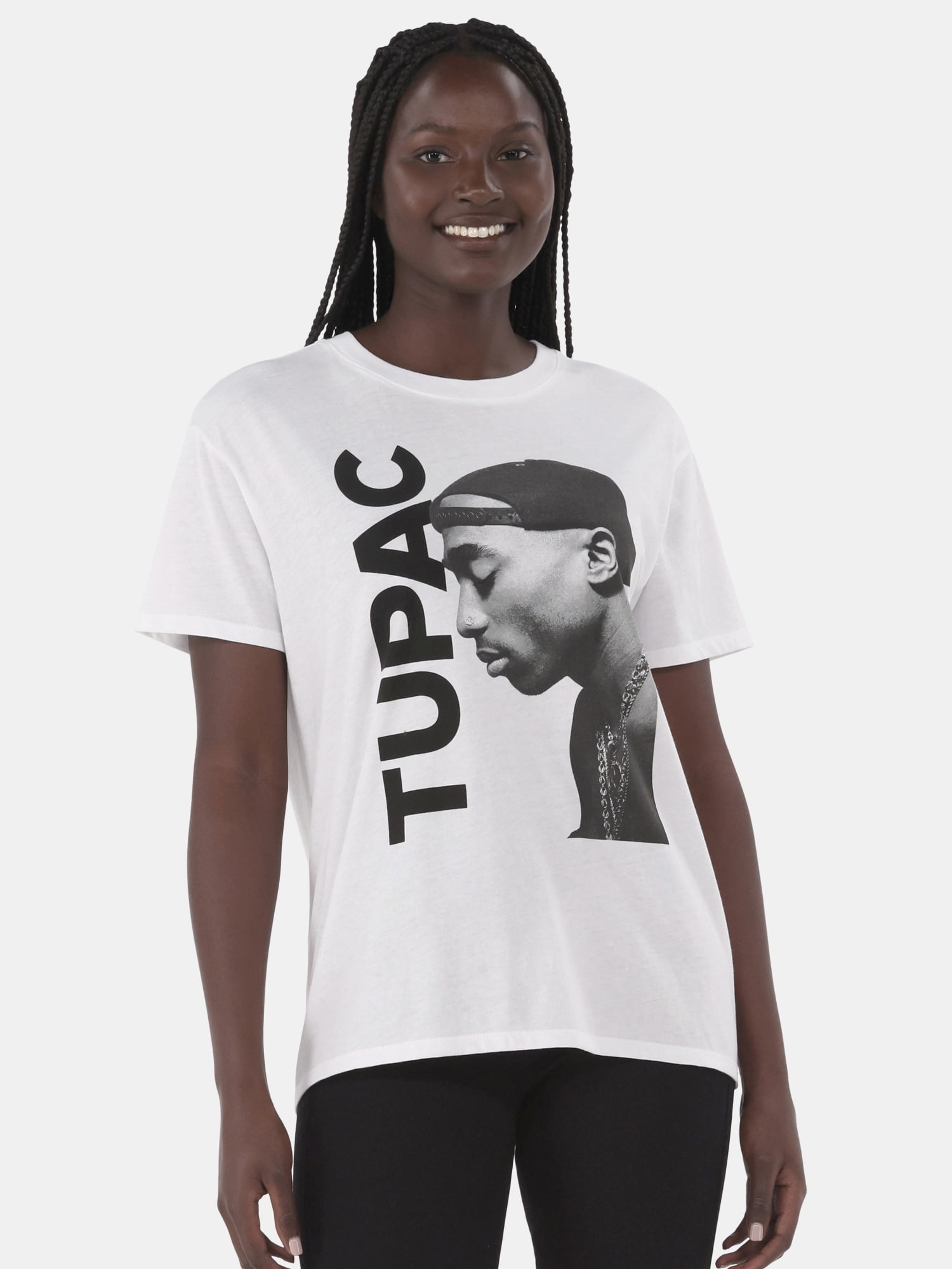 Tupac Love Graphic Tee with Short Sleeves, Women's - Walmart.com