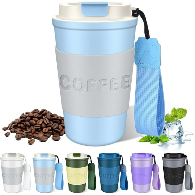 TUPAIPAI 12 oz Tumbler with Lid and Handle, Vacuum Insulated Travel Mug ...