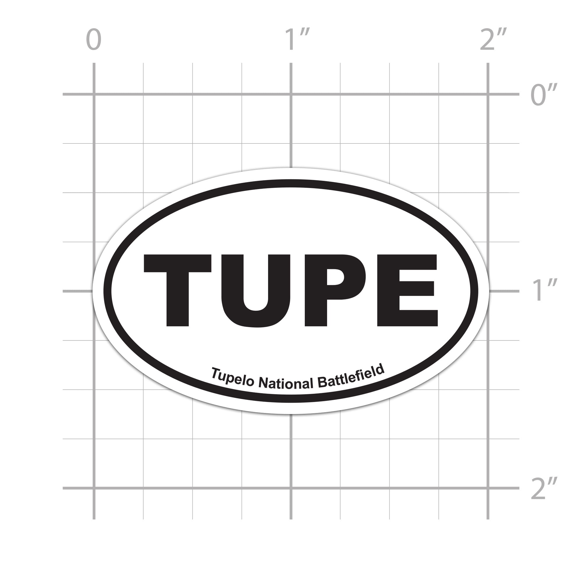TUPE Tupelo National Battlefield Sticker for water bottle phone tumbler ...