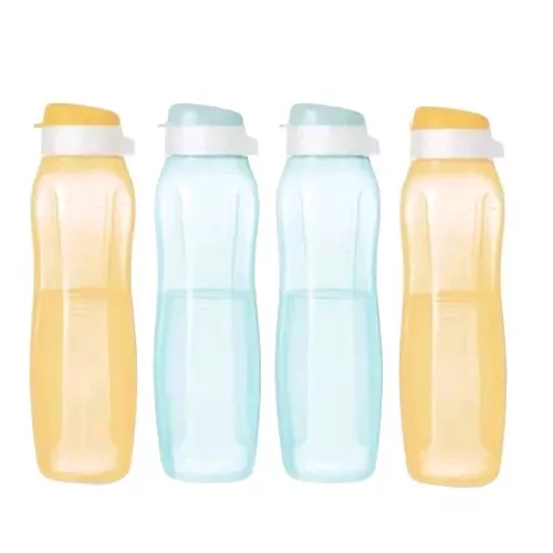 Tupperware Slim 1000 ML Aqua Bottle Set, 4 Count - Walmart.com