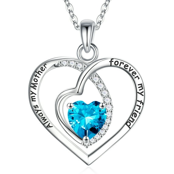 TURANDOSS Birthday Gifts for Mom Birthstone Necklace 925 Sterling ...