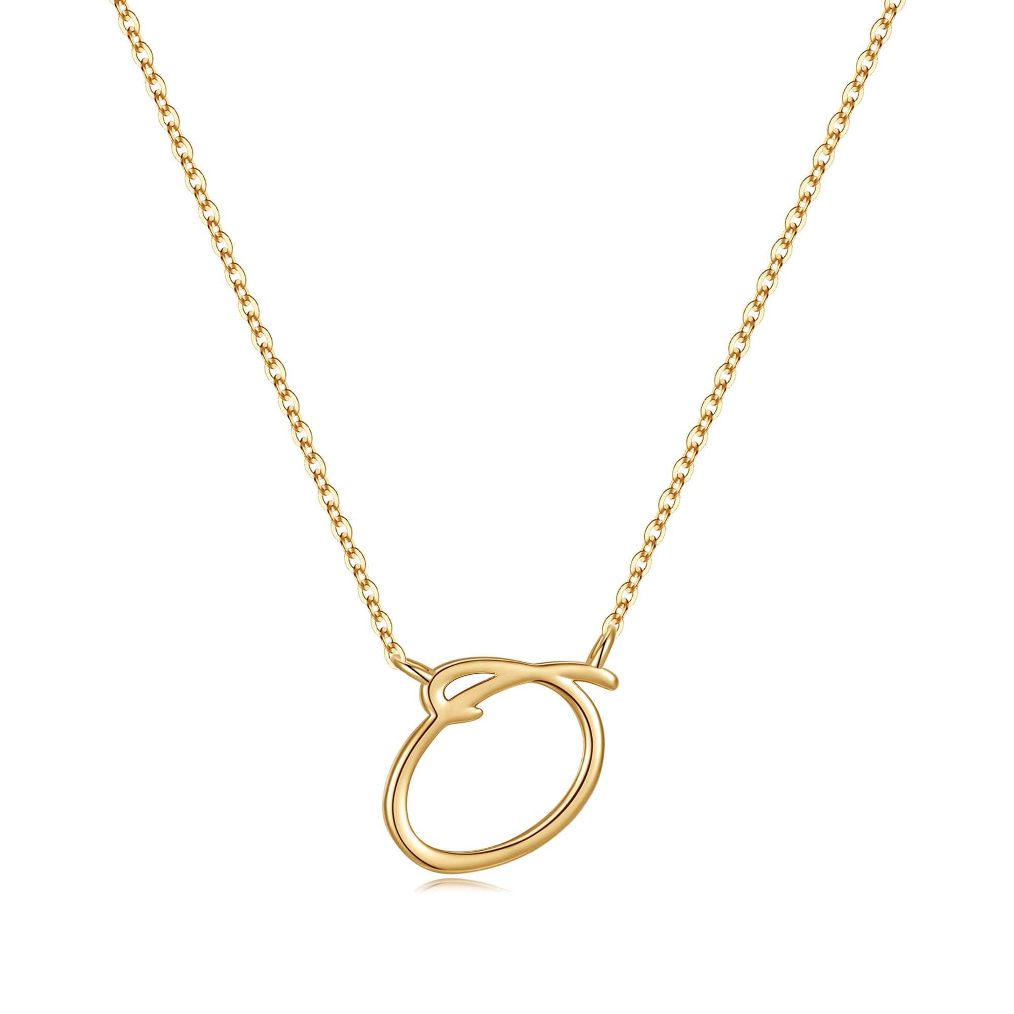 TURANDOSS Initial Necklaces for Women Dainty Gold Necklaces 14K Gold ...