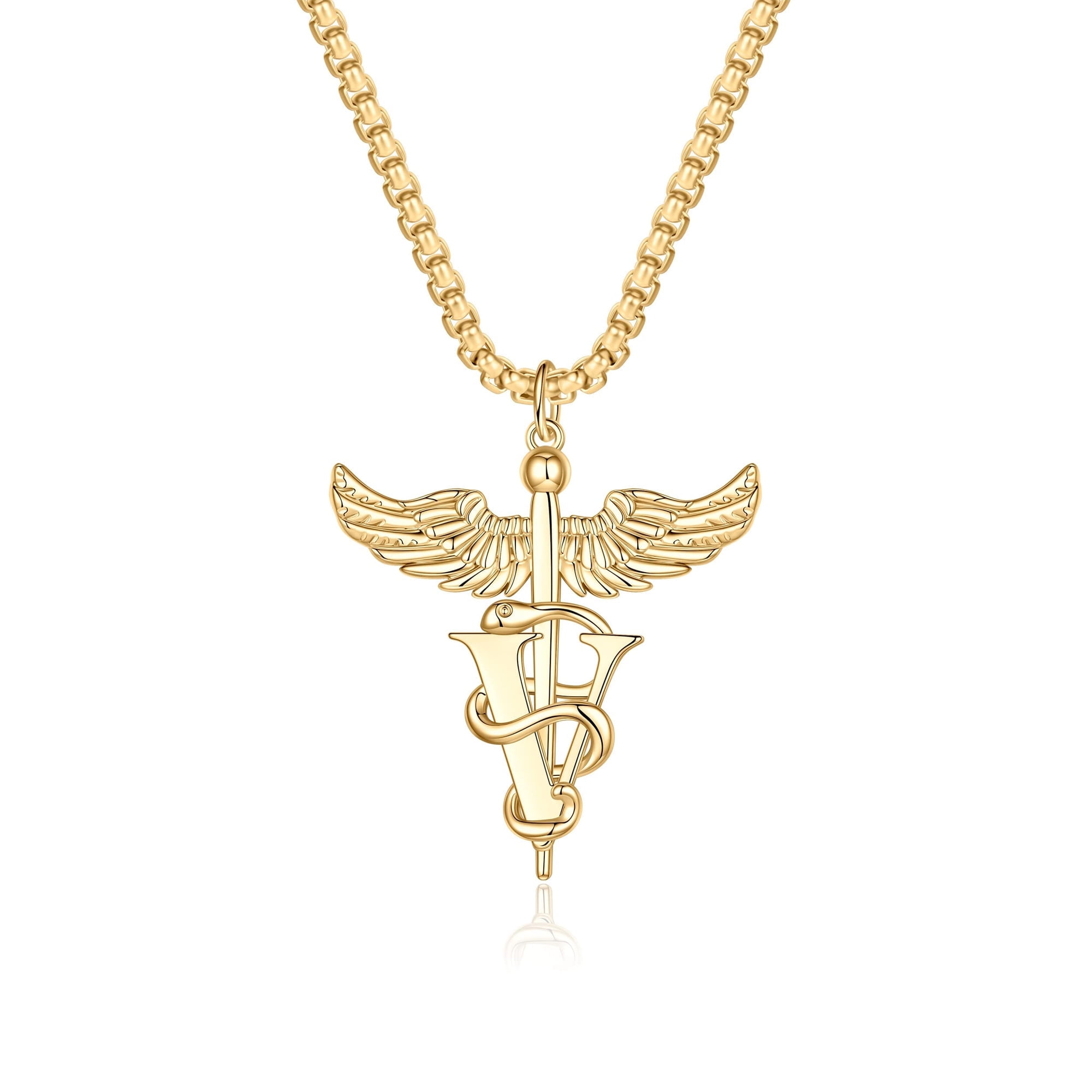 TURANDOSS Nurse Gifts for Women Caduceus Symbol Necklace Medical Gift ...