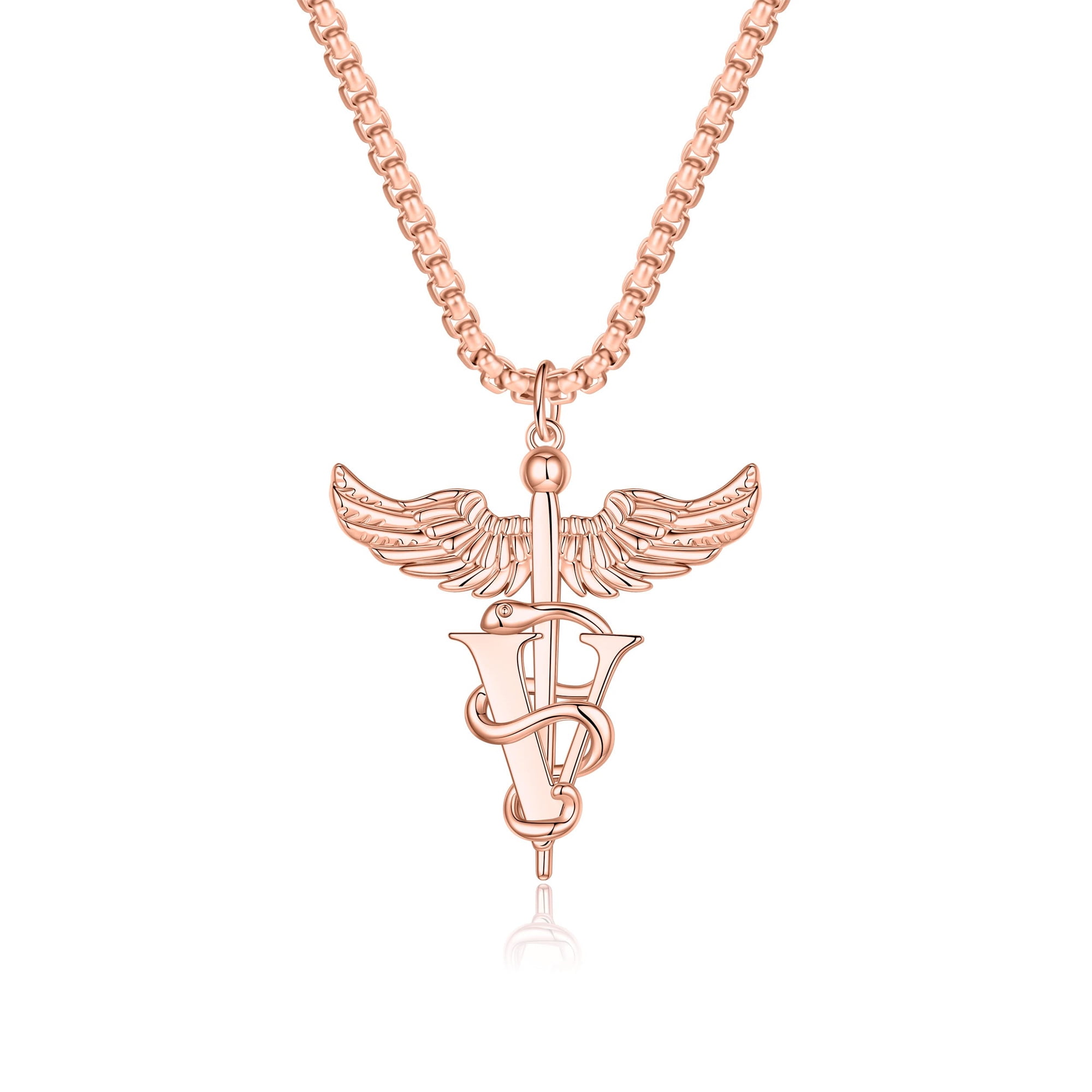 Turandoss Nurse Gifts for Women Caduceus Symbol Necklace Medical Gift ...