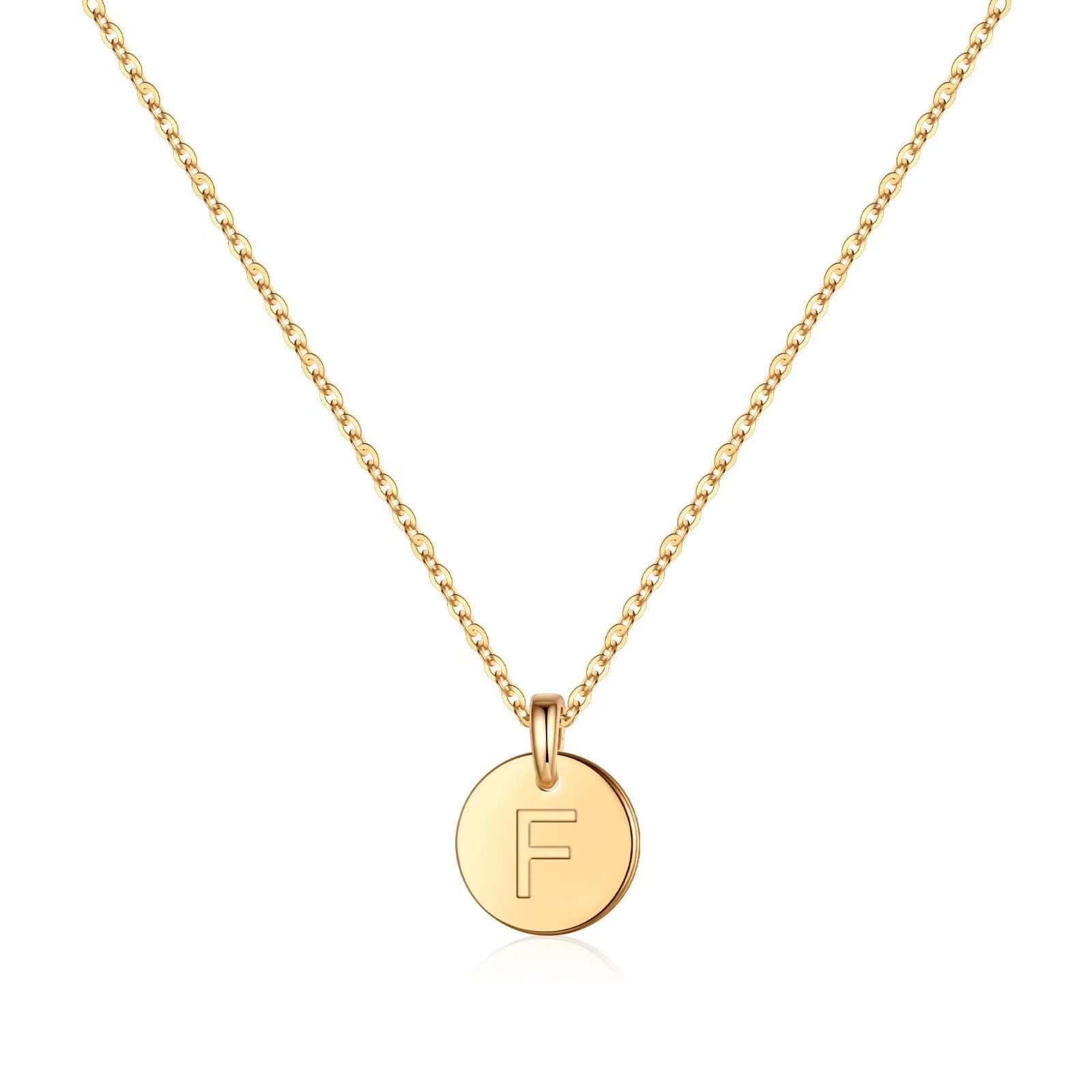 IEFSHINY S925 Sterling Silver Initial Necklaces for Women Tiny Cute ...
