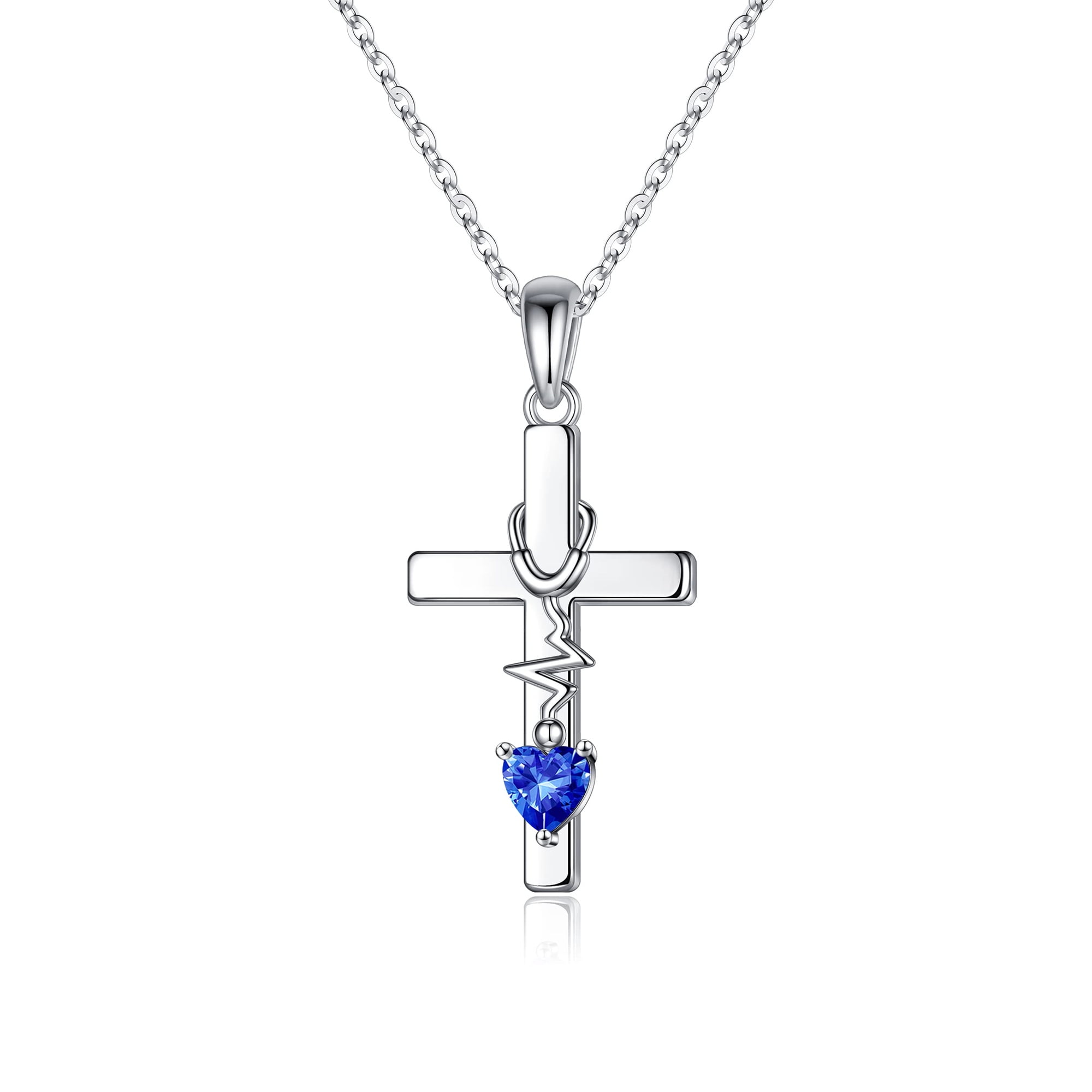TURANDOSS Sterling Silver Nurse Gifts for Women Cross Stethoscope ...