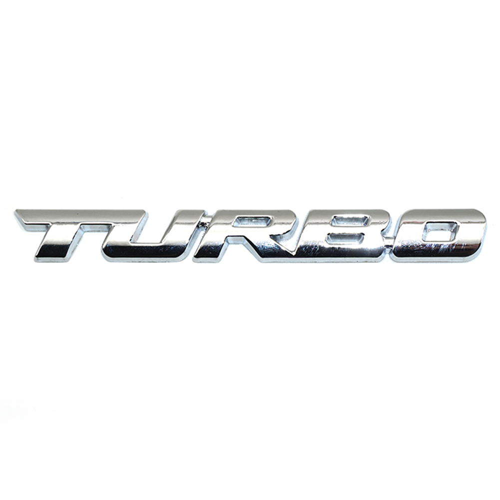 TURBO Letter Metal Car Badge Sticker Adhesive Auto Decal Emblem Styling ...