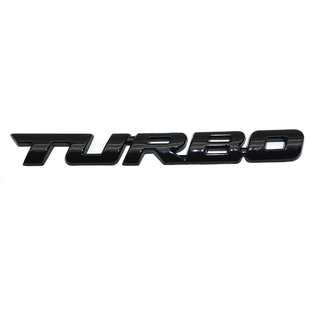 TURBO Letter Metal Car Badge Sticker Adhesive Auto Decal Emblem Styling ...