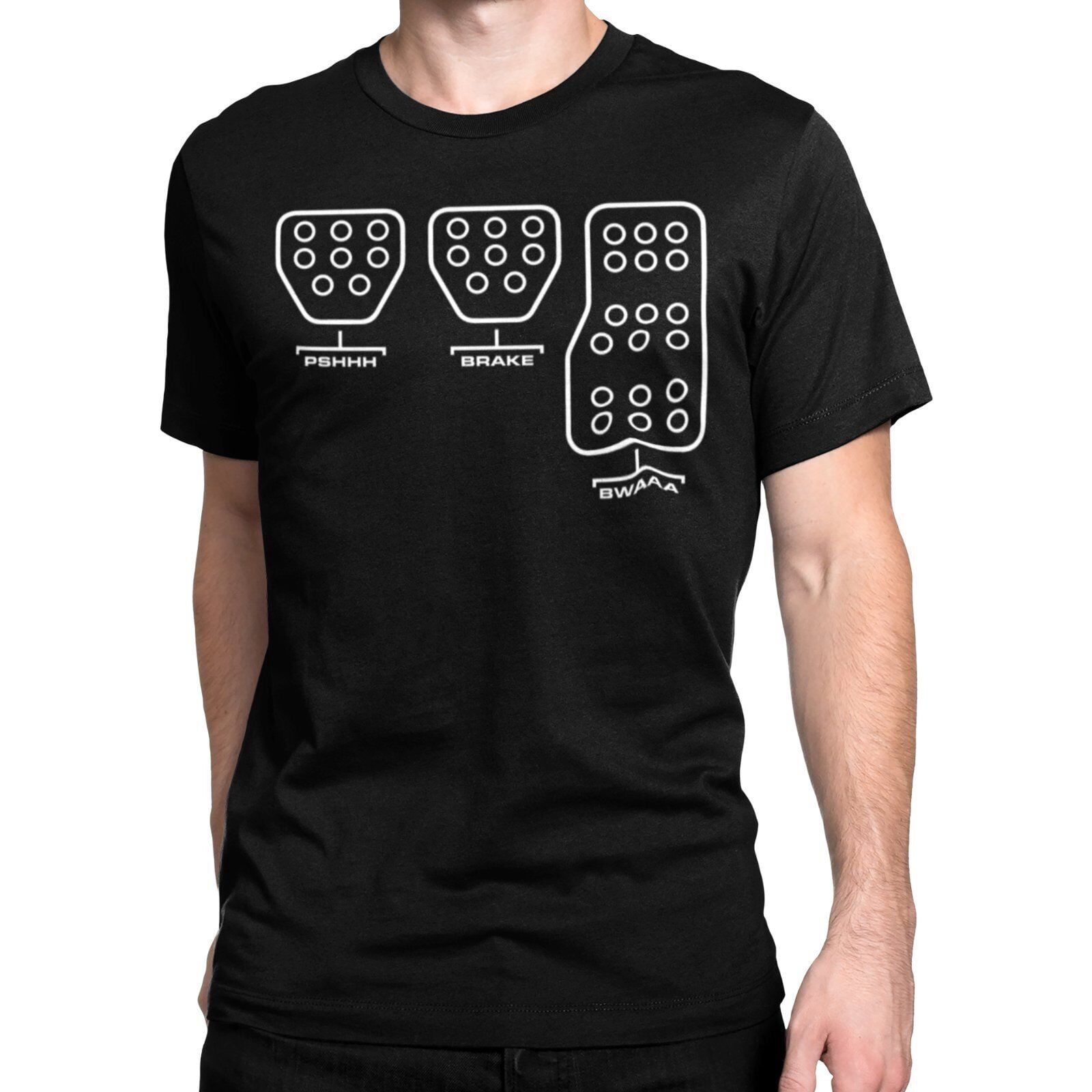 TURBO PEDAL SHIFT DIAGRAM T-shirt Black S-3XL Boost Supra Evo Subie GTR ...
