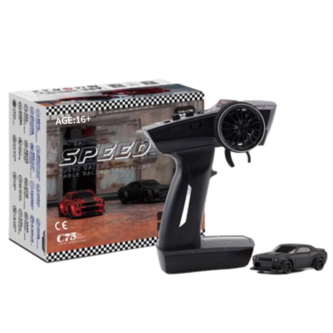 TURBO RACING C62 Mini RC Racing Car, 1:76 Full Proportional 2.4GHz 3CH ...