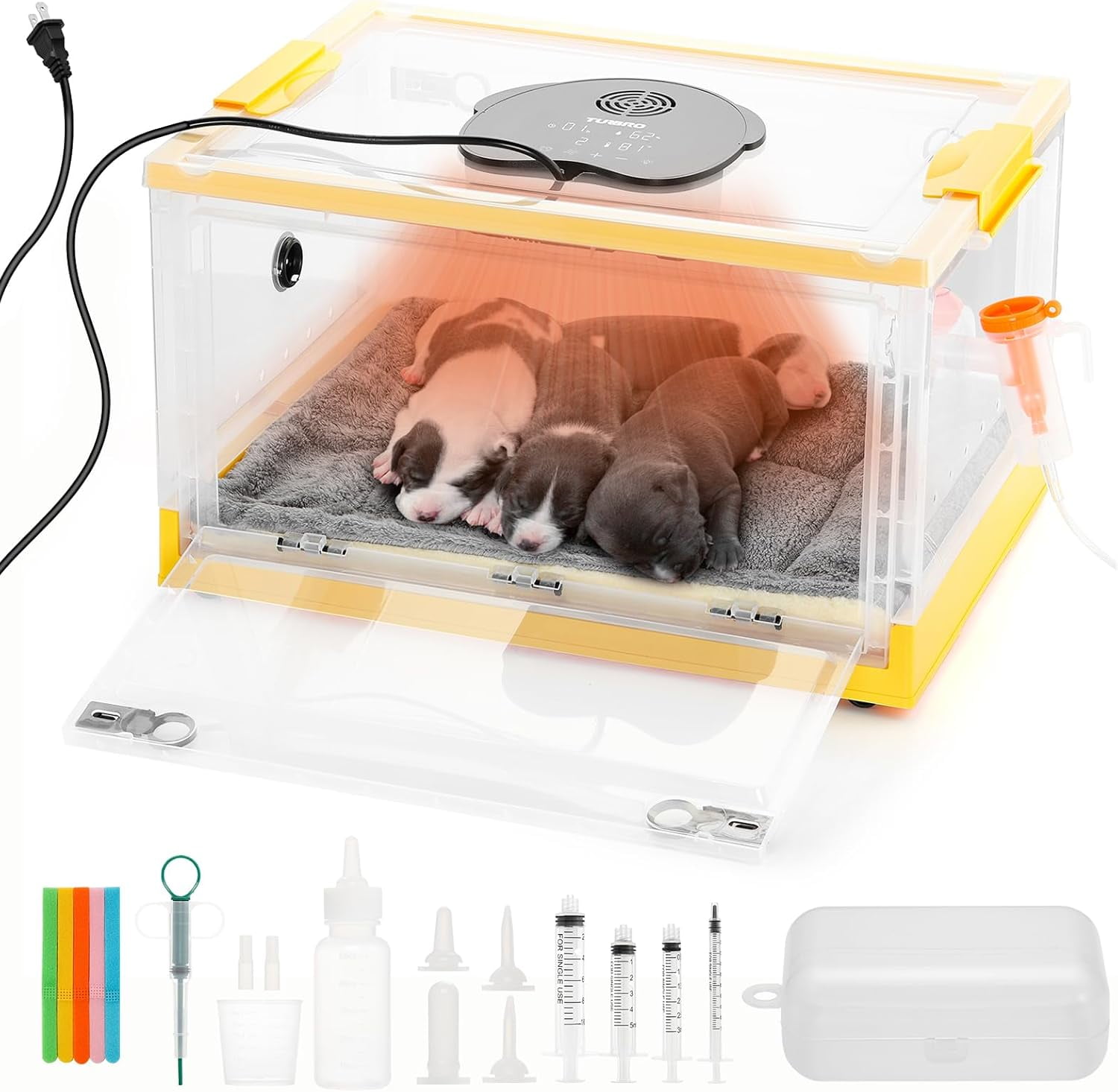 TURBRO 55L Pet Incubator, Precision Temperature Control for Puppy ...