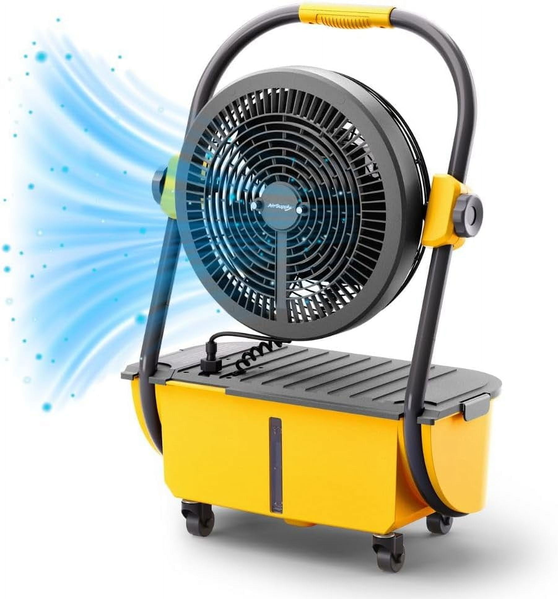 Turbro Cordless Misting Fan 19" 3 Speed 120° Oscillation Portable ...