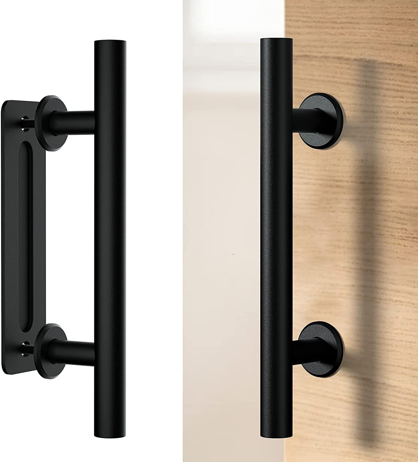 TURBRO Helmsman 12 Inch Carbon Steel Sliding Barn Door Handle - Pull ...