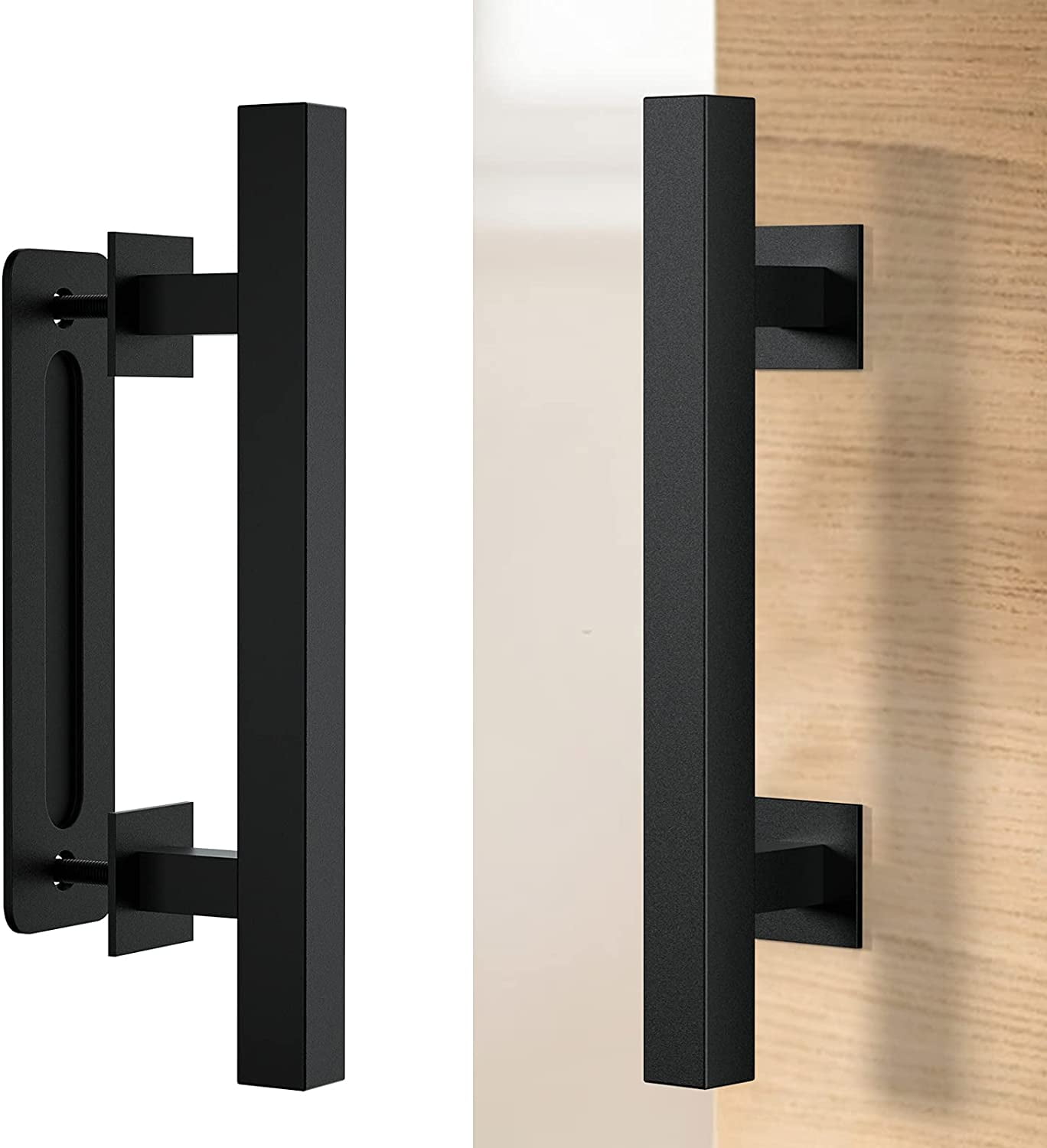 TURBRO Helmsman 12 Inch Carbon Steel Sliding Barn Door Handle - Pull ...