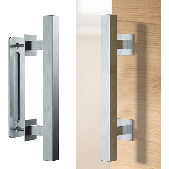 TURBRO Helmsman 12 Inches Brushed Stainless Steel Sliding Barn Door ...