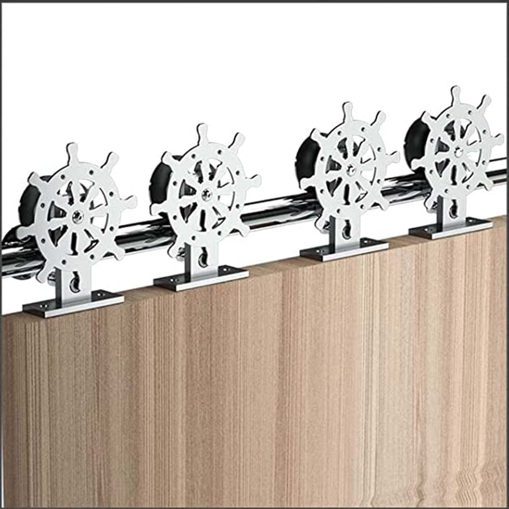 TURBRO Helmsman 8 ft. Heavy Duty Wood Sliding Barn Door Hardware Kit ...