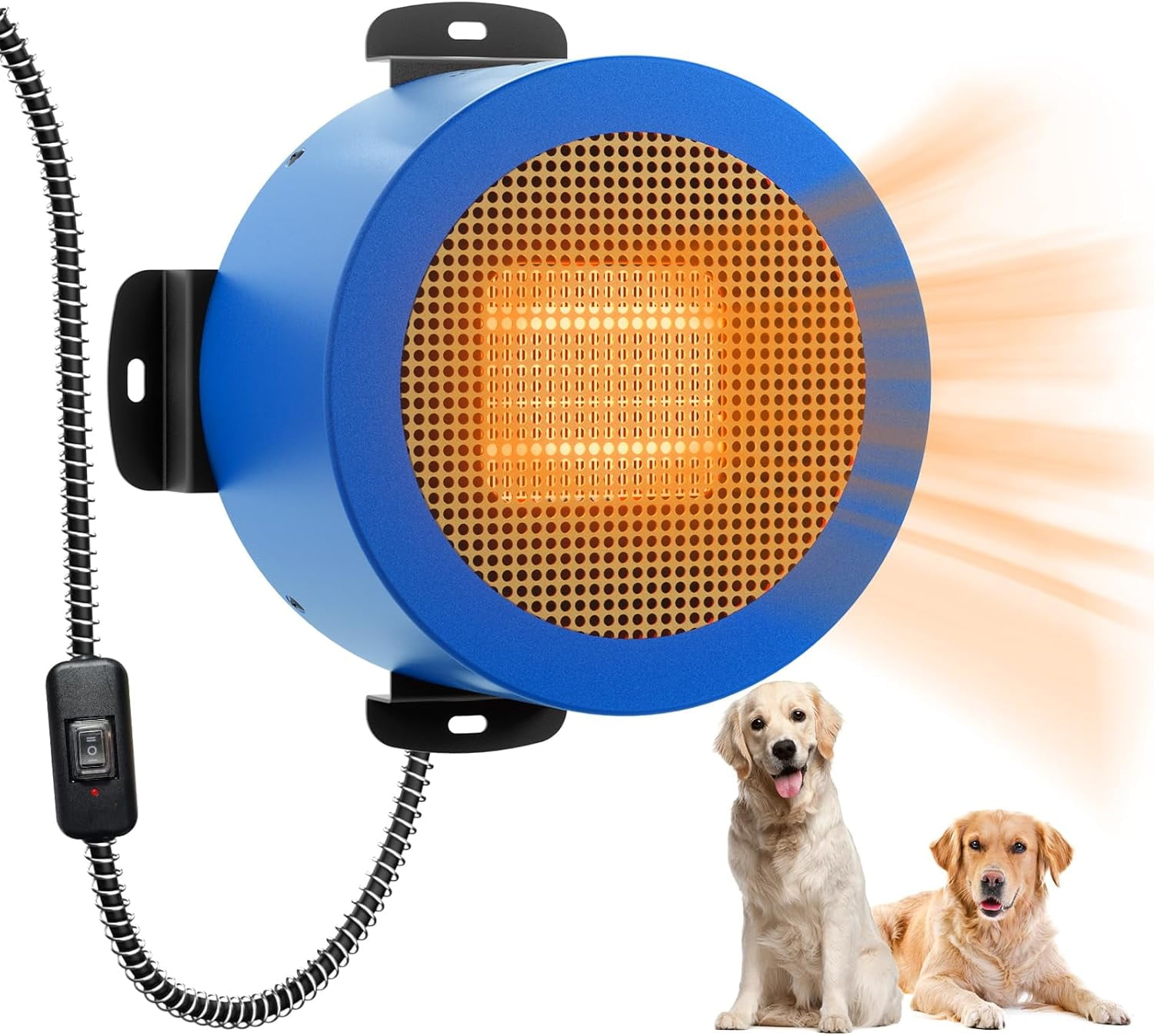 TURBRO Neighborhood Dog House Heater 400W, Wall Mount, 10ft Anti Bite ...