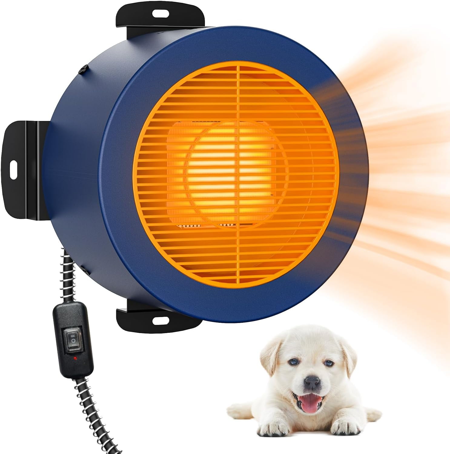TURBRO Neighborhood Dog House Heater 400W, Wall Mount, 10ft Anti Bite ...