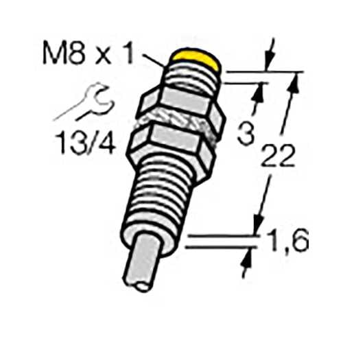 TURCK 1003700, ProXimity Sensor; NAMUR; ATEXmm Sensing Distance; 8mm ...
