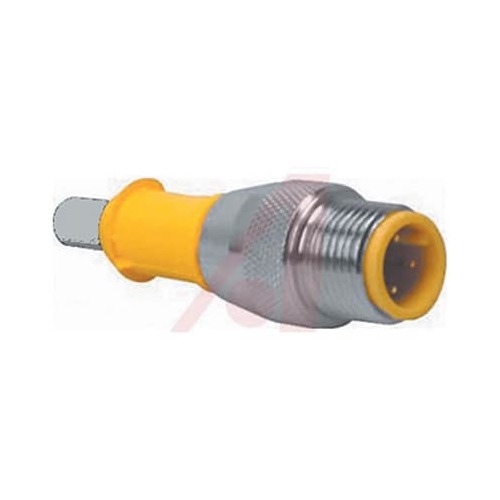 TURCK RS 4.4T-4, Cordset, M12 Male Straight, 4 Wire, 4 Meter, PVC, Gray ...