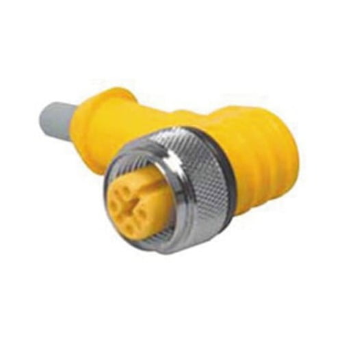 TURCK WK 4T-20, Cordset, M12 Female Right Angle, 4 Wire, 20 Meter, PVC ...