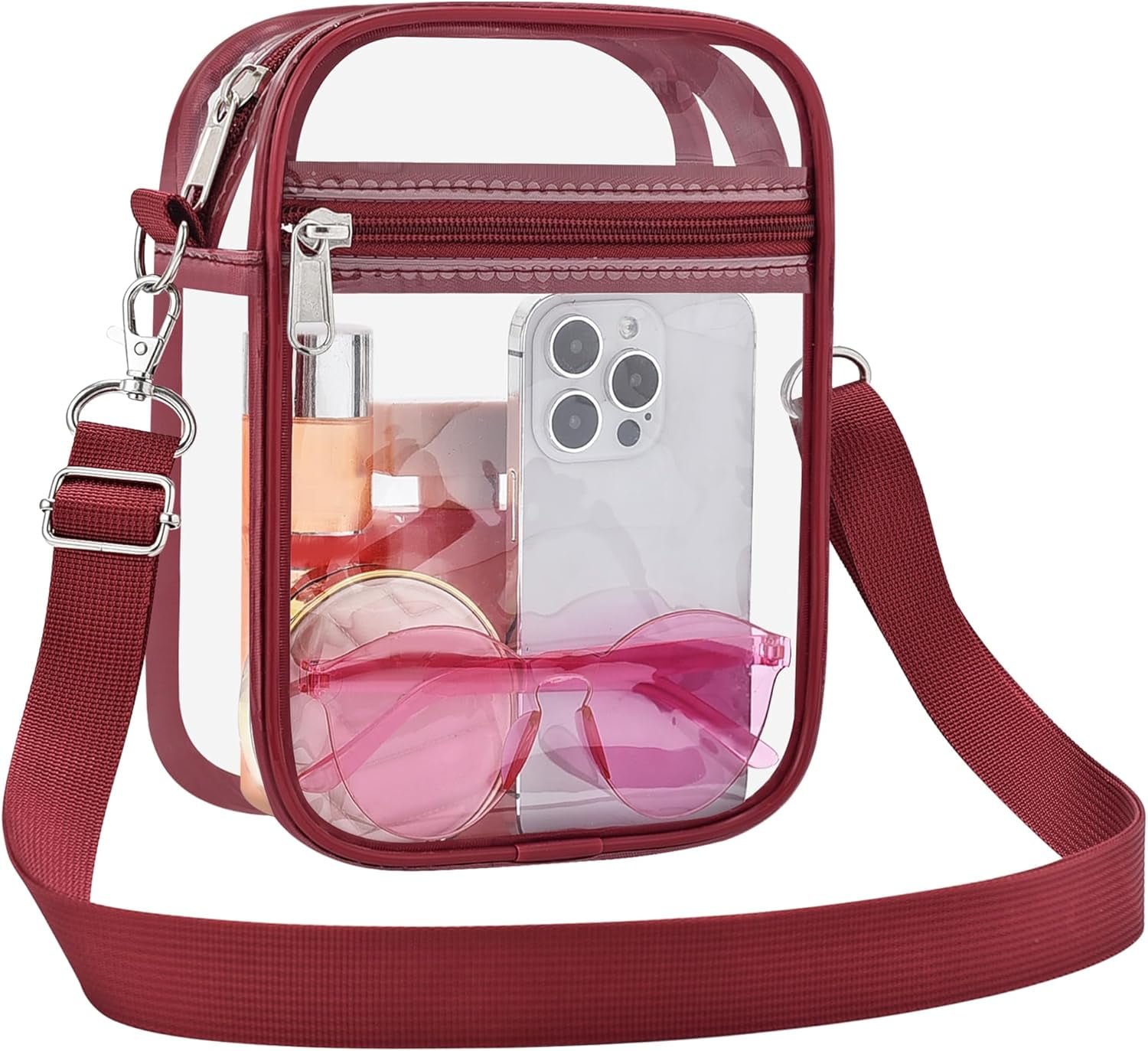 TUREWEL Clear Purse Stadium Transparent Messenger Bag Stadium Approved ...