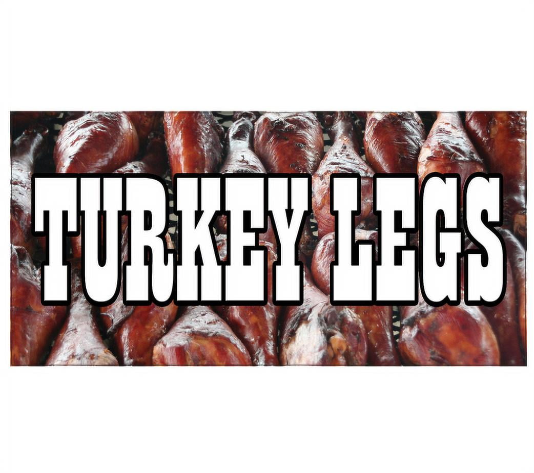 TURKEY LEGS Concession Decal smoked grilled leg signs - Walmart.com