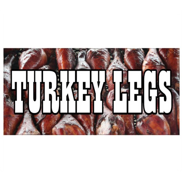 TURKEY LEGS Concession Decal smoked grilled leg signs - Walmart ...