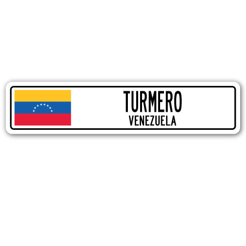 TURMERO VENEZUELA Street Sign Venezuelan flag city country road wall ...