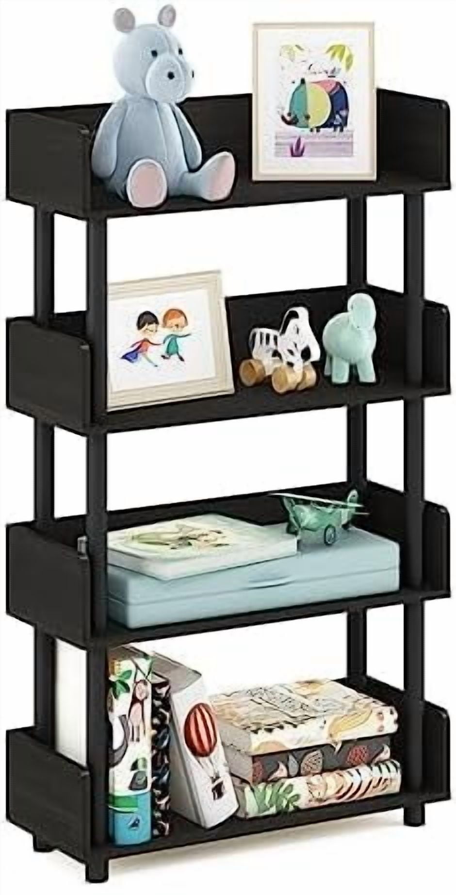 TURN-N-TUBE 4-Tier Display Shelf, Storage Shelves, Book Shelf, Open ...