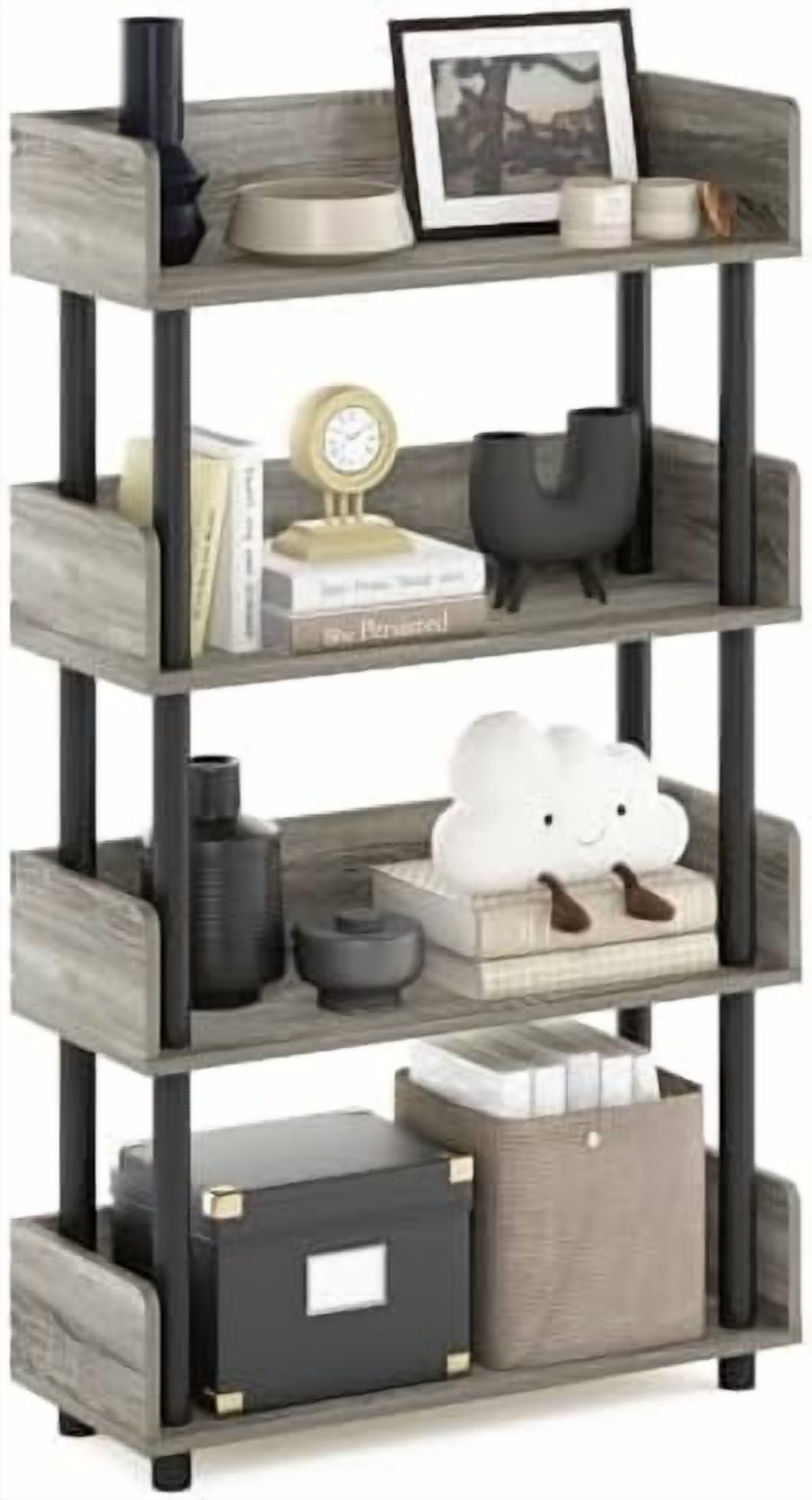 TURN-N-TUBE 4-Tier Display Shelf, Storage Shelves, Book Shelf, Open ...