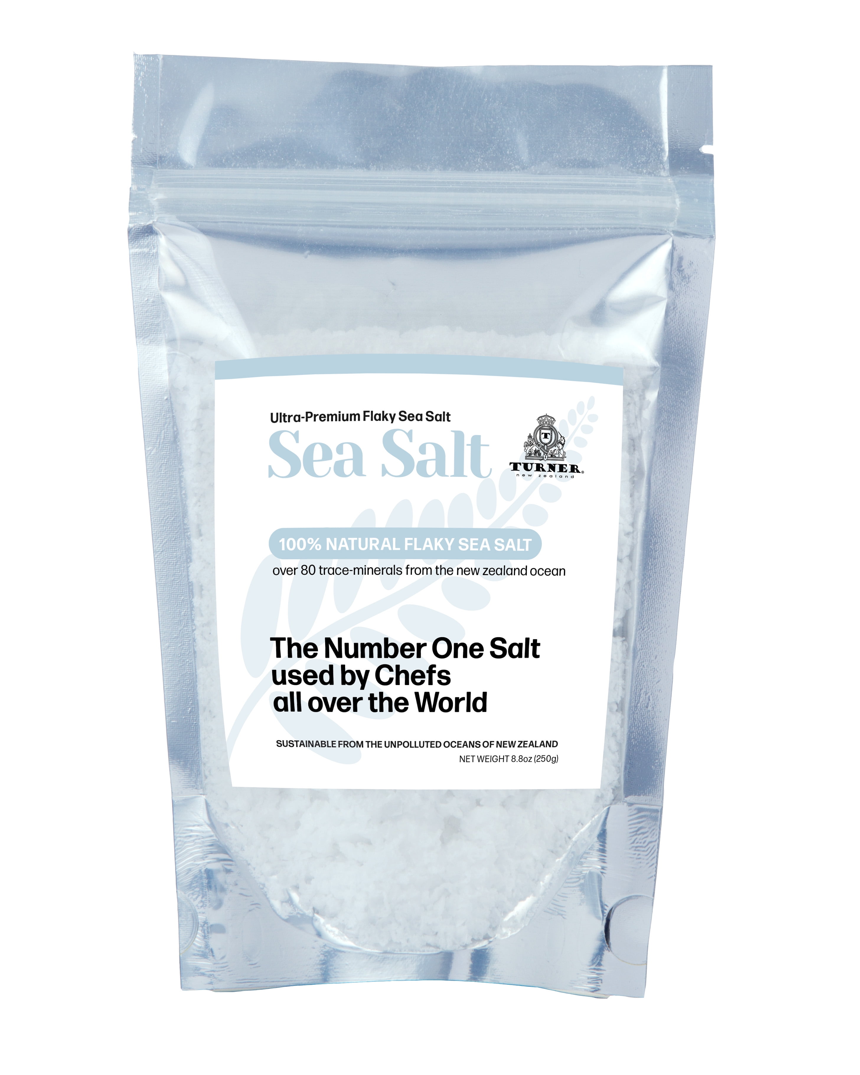Turner All-Natural Mineral-Rich Flaky Sea Salt, Kosher Unprocessed, 7.4 ...