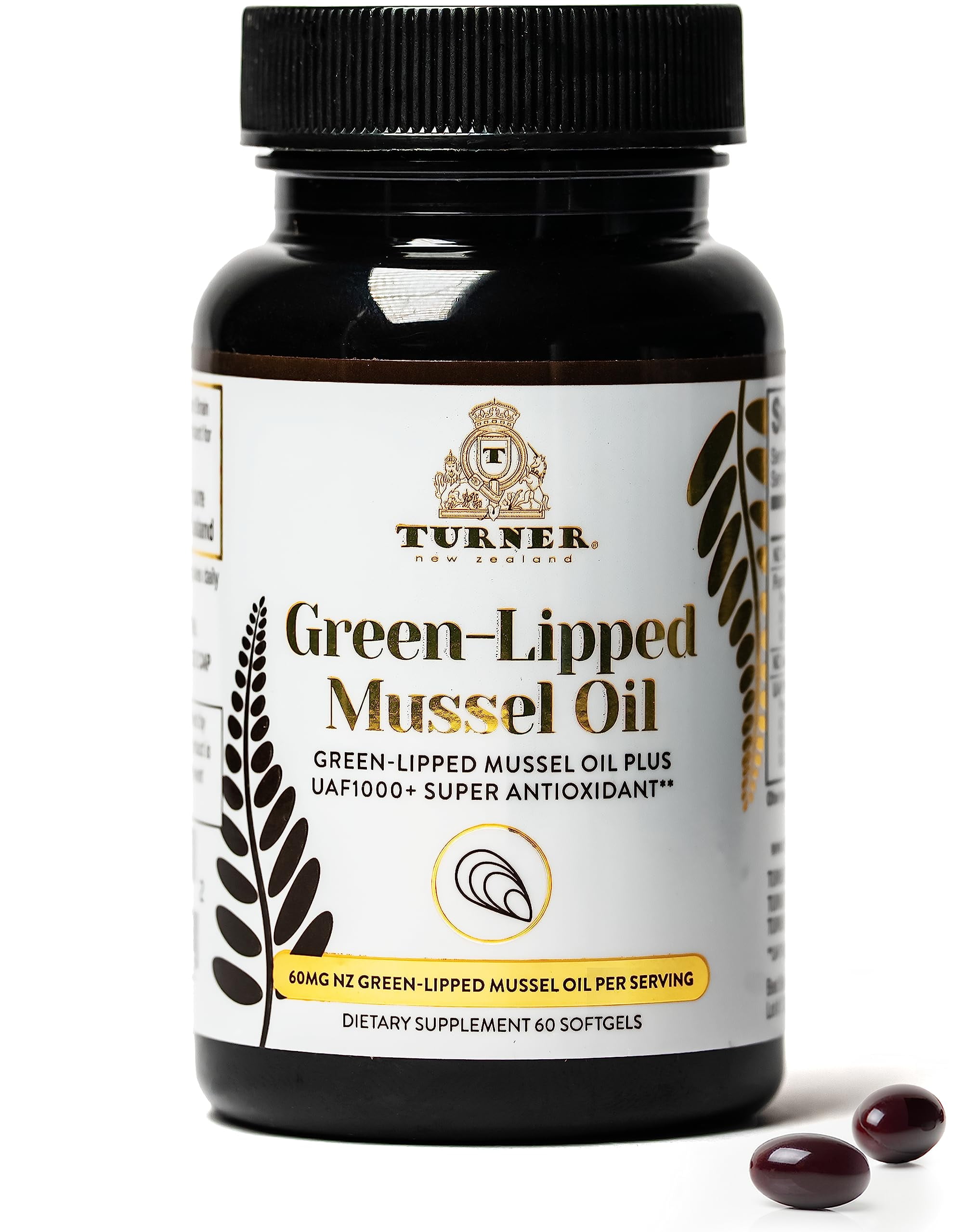 TURNER Green Lipped Mussel Oil Supplement, High Potency for Joint ...
