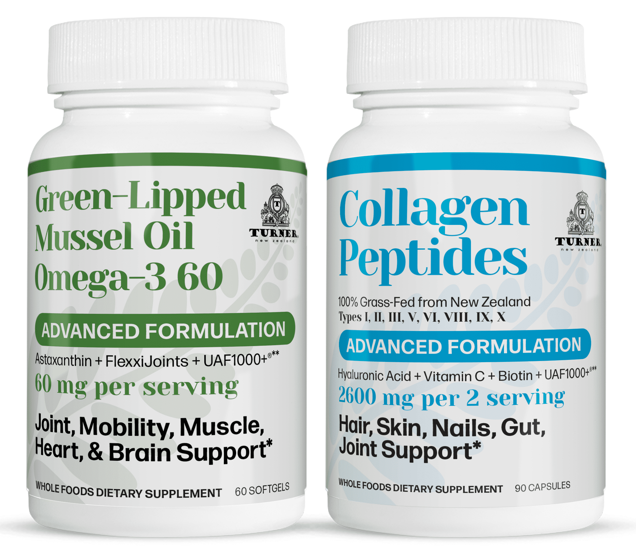 TURNER Green Lipped Mussel Oil Omega-3, Joint Comfort & Mobility, No ...