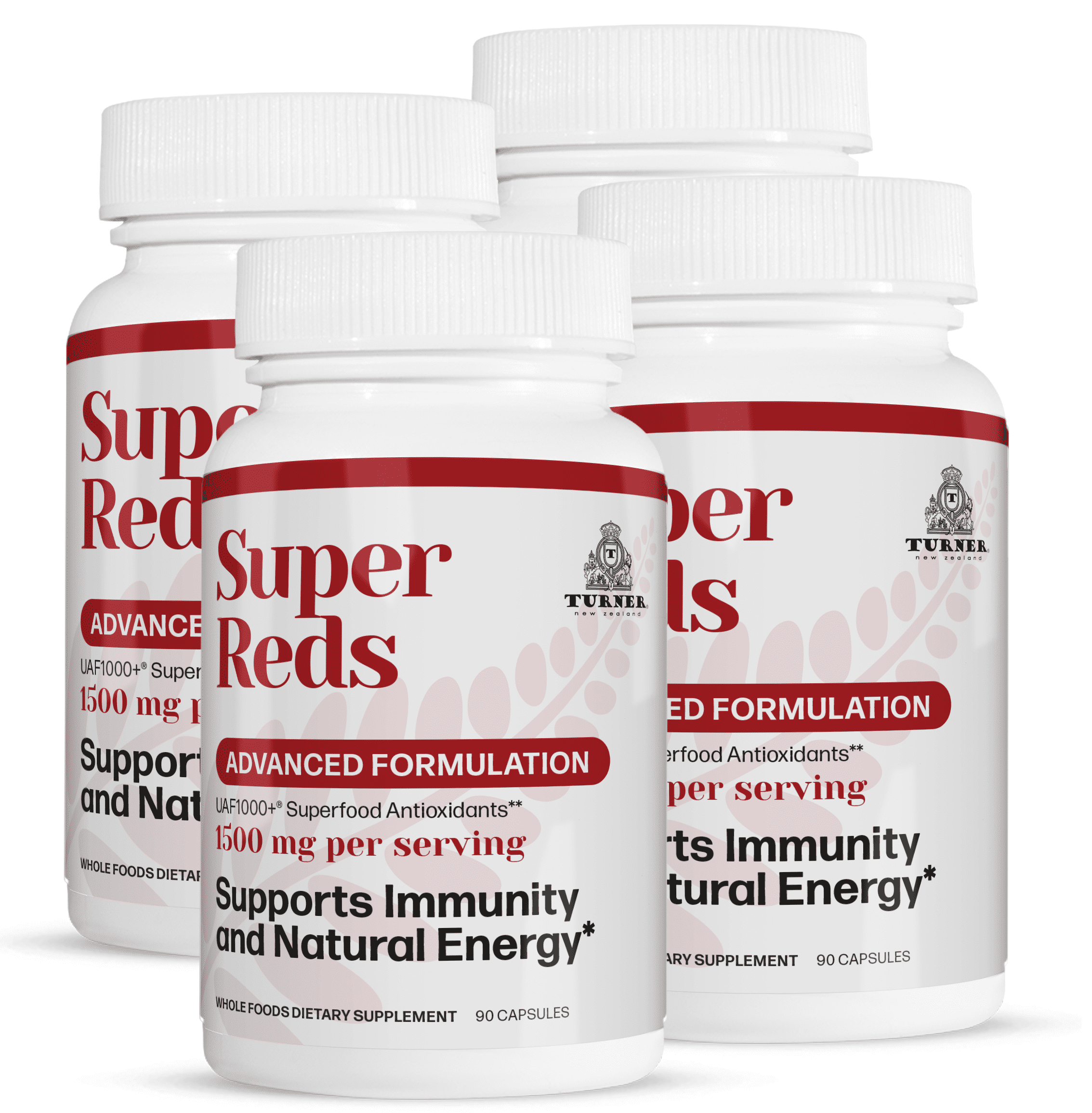 TURNER Super Reds Capsules, Antioxidants, Superfood Energy, Essential ...
