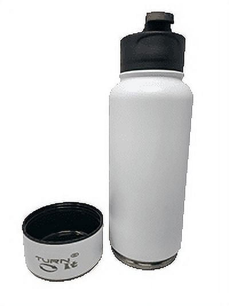 TURNIT® White Bottle 32 oz Double Walled Stainless-Steel Bottle with ...