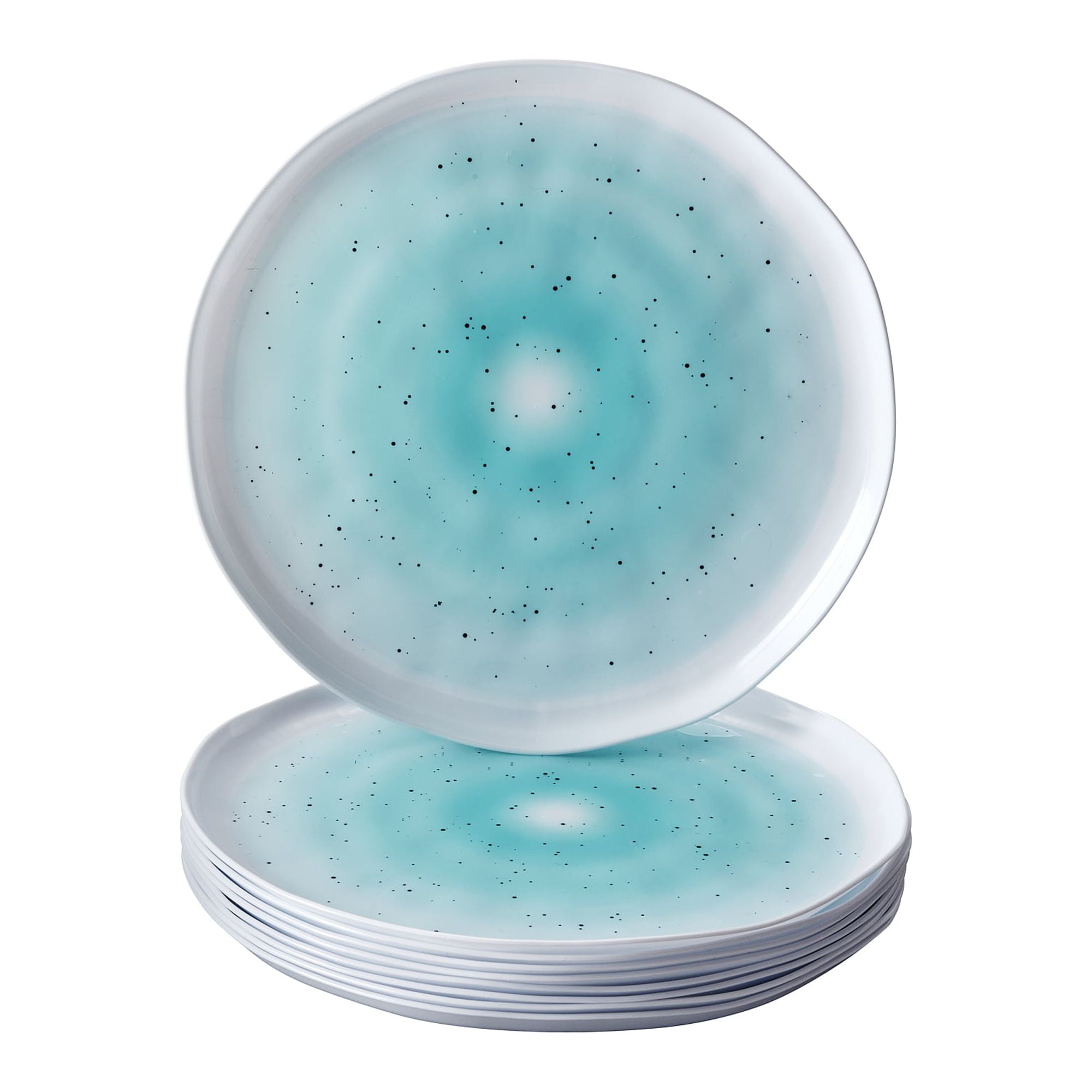 TURQUOISE APPETIZER PLATES | Ocean Ripples Design | Lava Collection | 9 ...