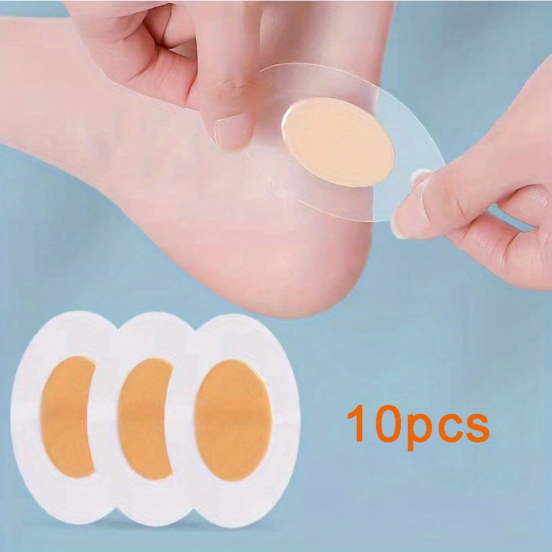 TURTM 10 Pcs Memory Foam Hydrocolloid Blister Pads - Waterproof Heel ...