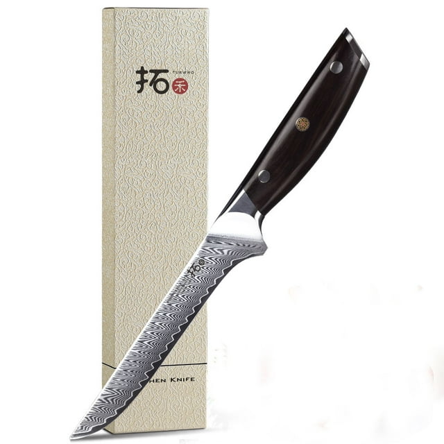 TURWHO 6.5'' Boning Knife Japanese VG10 Damascus Steel Kitchen Fish ...