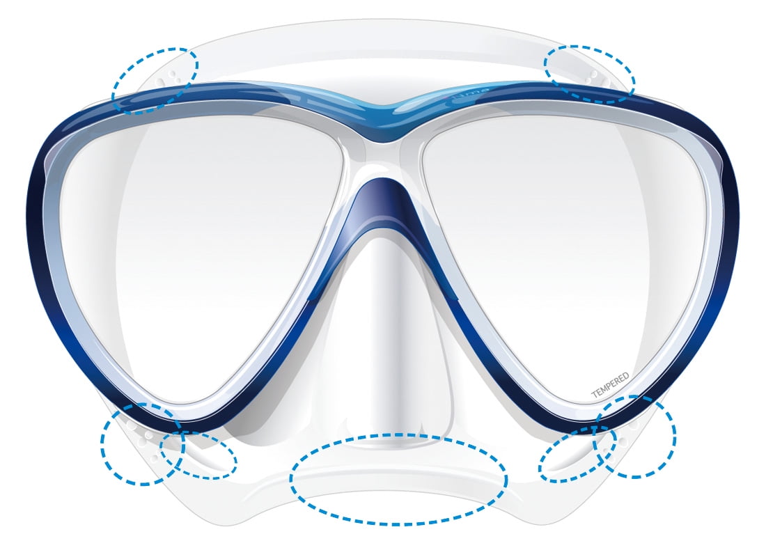 Tusa M-211 Freedom One Scuba Diving and Snorkeling Mask - Siesta Green - Walmart.com