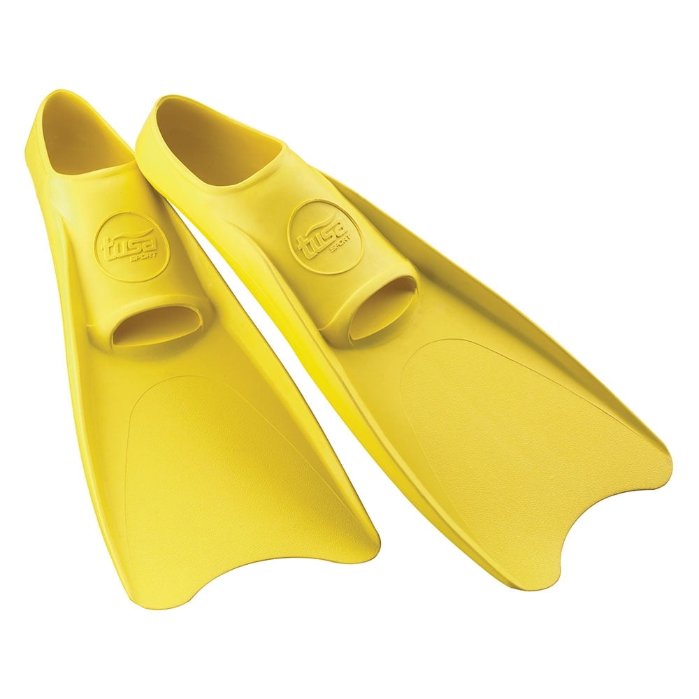 TUSA Sport Full Foot Rubber Snorkeling Fins, Yellow, Short Blade, Size ...