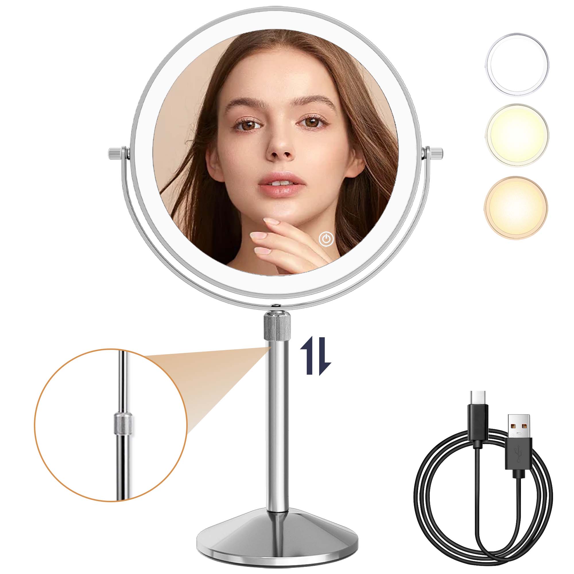 Makeup Mirror Makeup Acrylic Cosmetic Multicolour Tabletop Crafts Cute ...