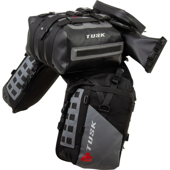 TUSK Highland X2 Rackless Luggage System w/Small Dry Duffel Tail Bag ...