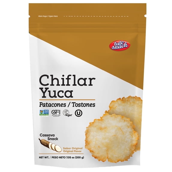 Chiflar Cassava Chips | Gluten-Free, Vegan, Healthy Snack | 7.05 oz ...