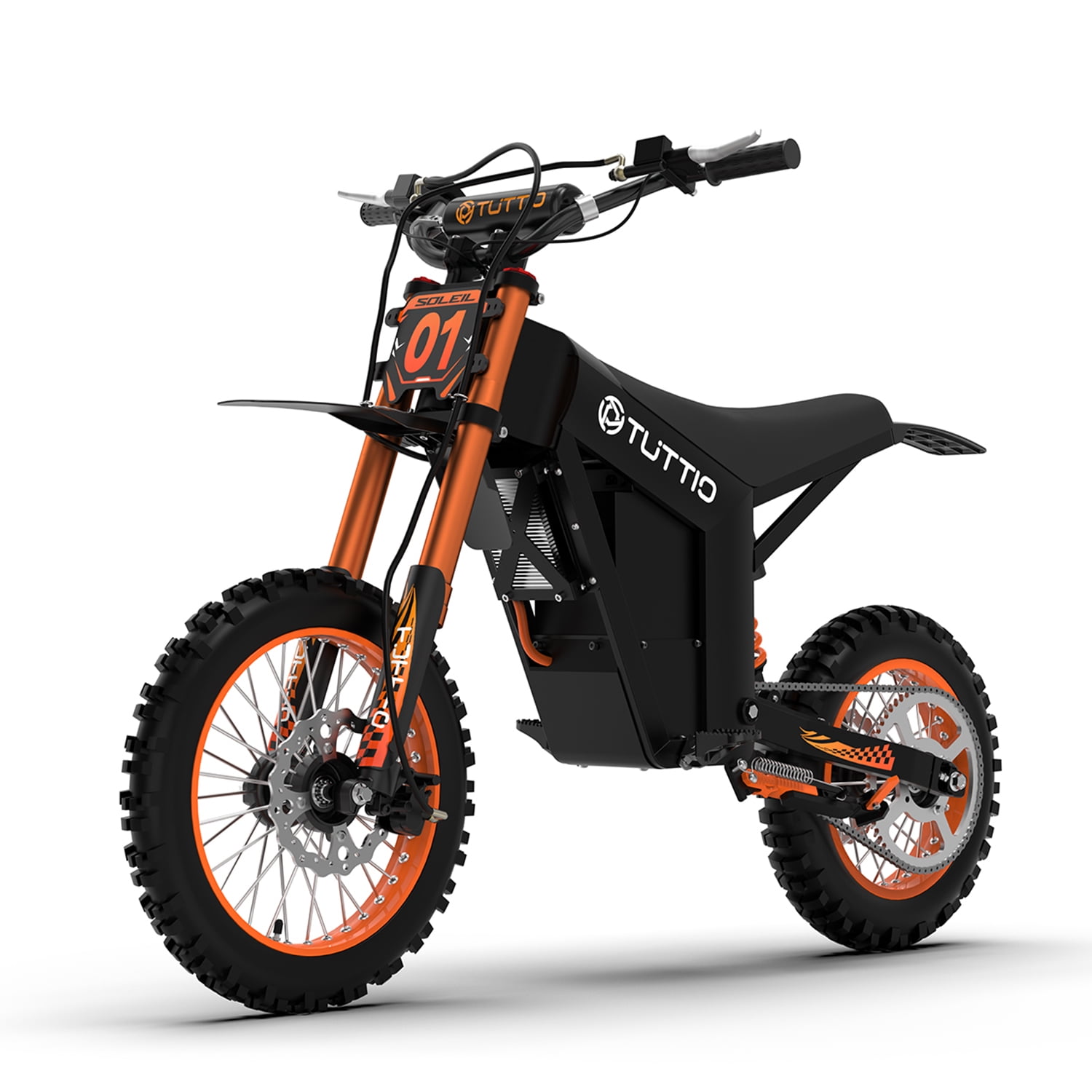 "Electric Dirt Bike Adult, 2000W&48V&1008Wh, 14\"& 12\" Full suspension ...