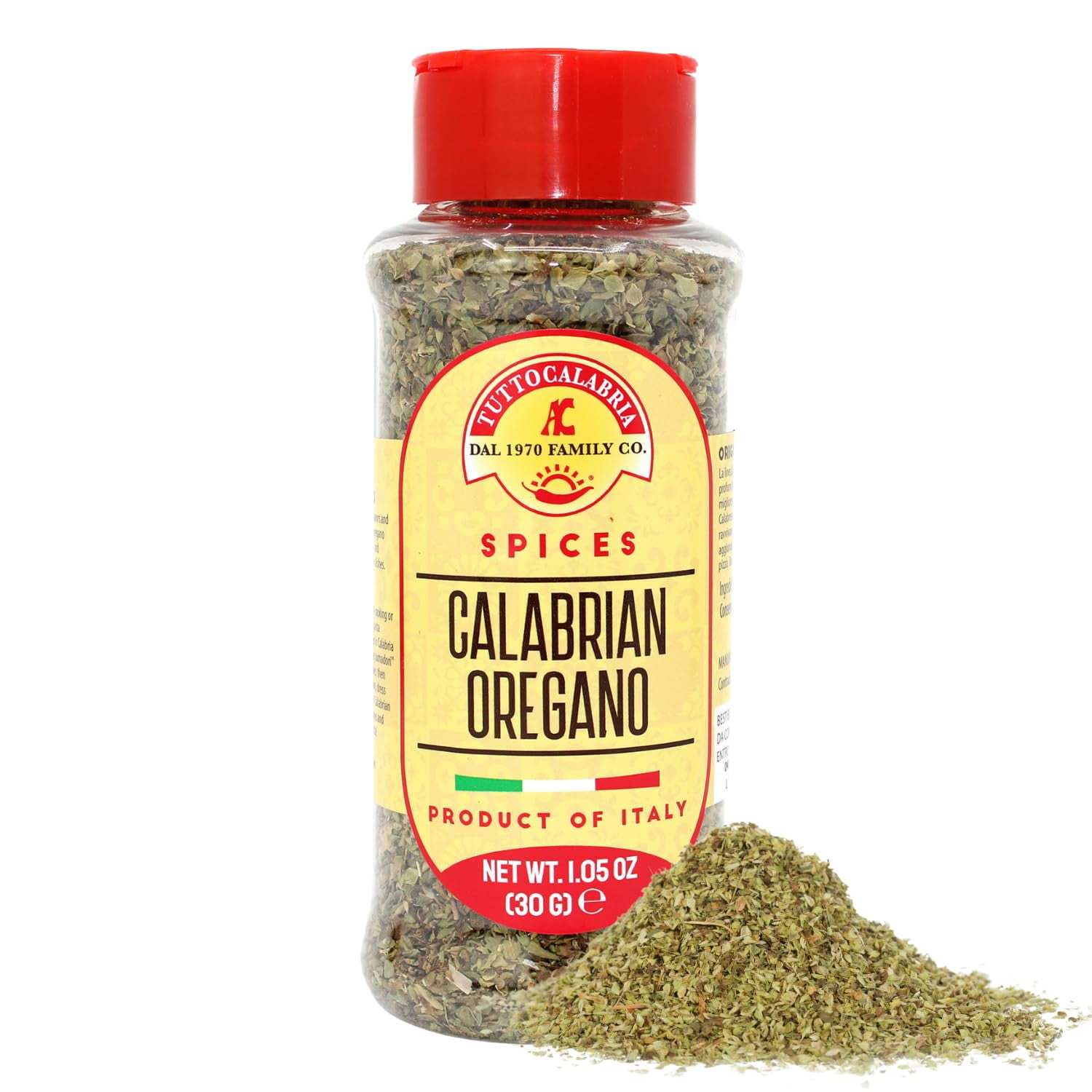 TUTTOCALABRIA Oregano, Calabrian Dried ESF27 Oregano Flakes, Shaker, Italian Seasoning & Spices ...