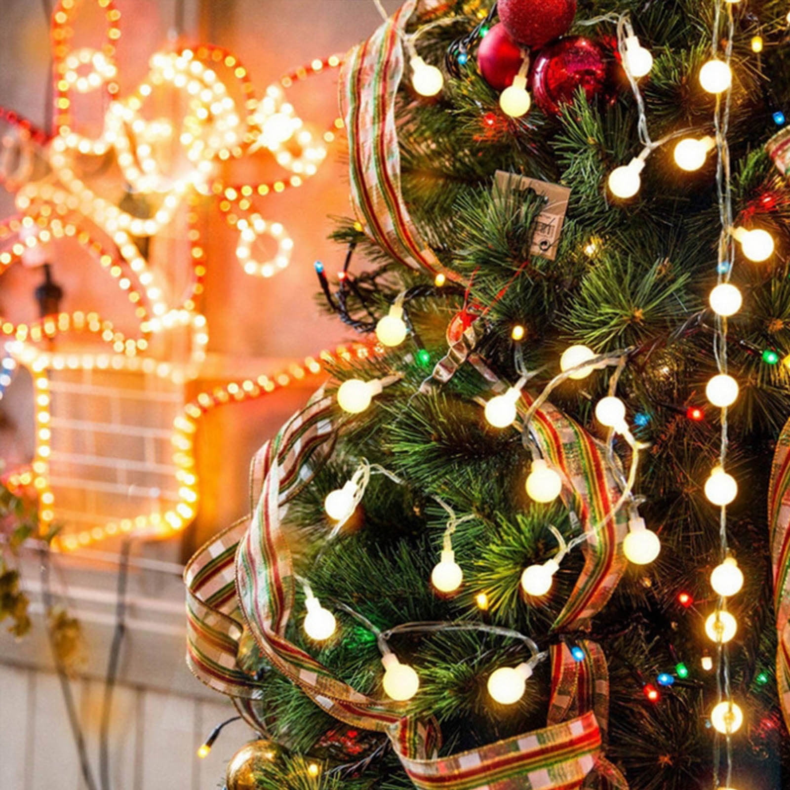 TUTUnaumb 20 LED Globe Ball String Lights Warm White Ball Lights, 9.84 ...