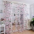 TUTUnaumb 2022 Winter Brilliant Peony Tulle Window Screens Door Balcony ...
