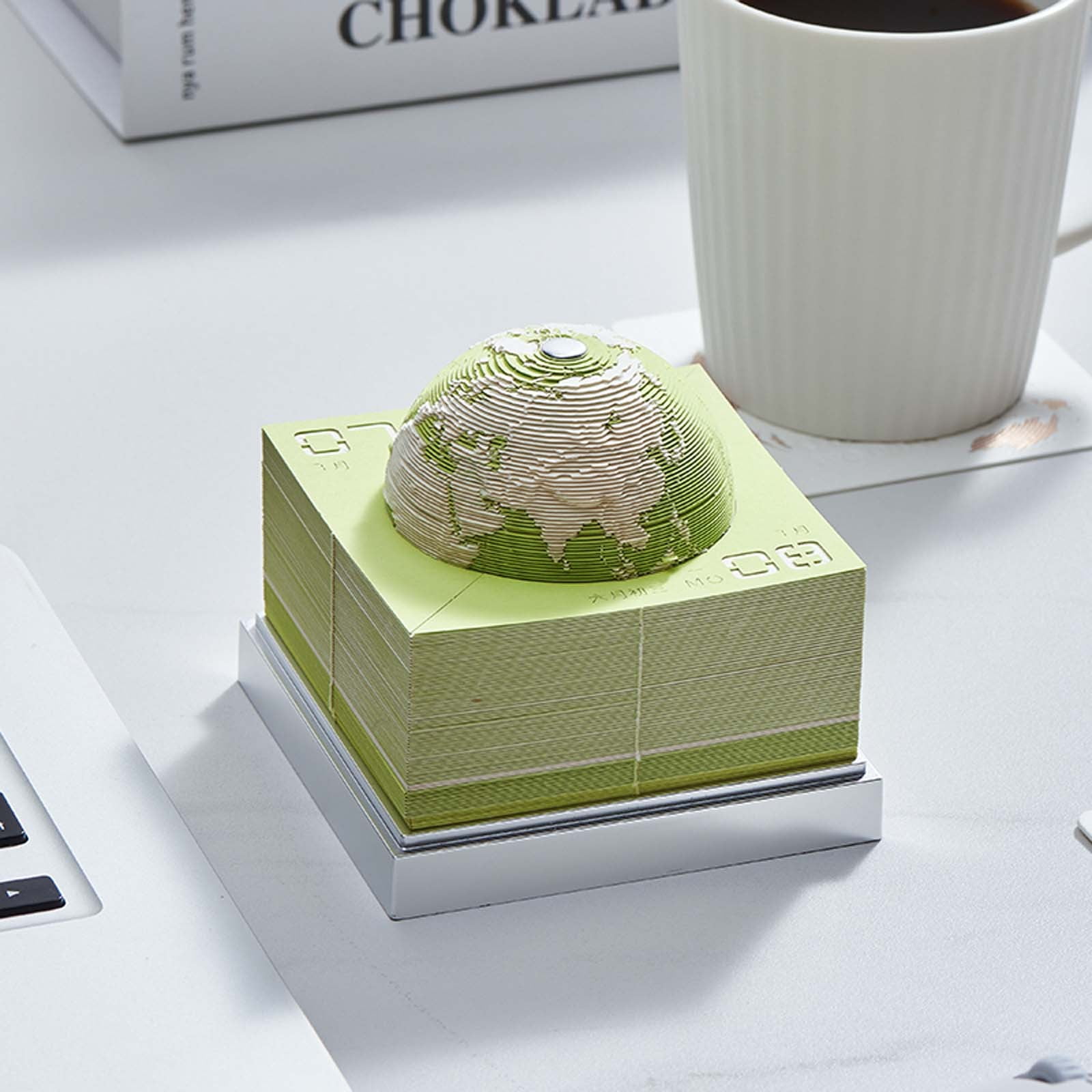 TUTUnaumb 2024 Desk Calendar 3D Stereo Earth Artsy Memo Pad Tear Away ...