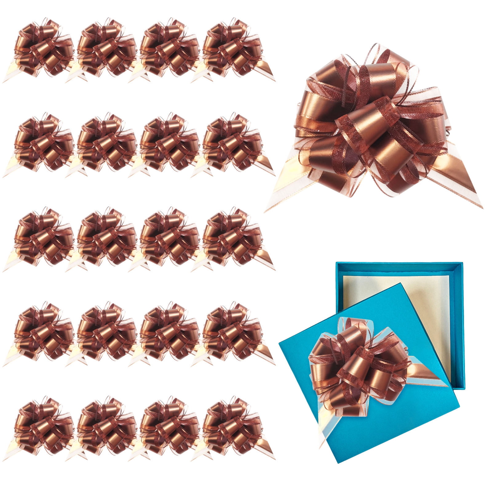 TUTUnaumb 20PCS Christmas Decoration Red Green Pull Bow Gift Wrapping ...